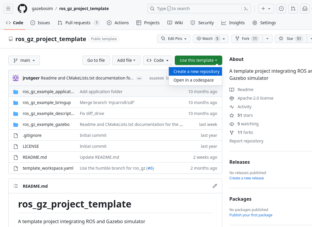 Guide to ros_gz_project_template for ROS 2 and Gazebo Development — Gazebo harmonic documentation