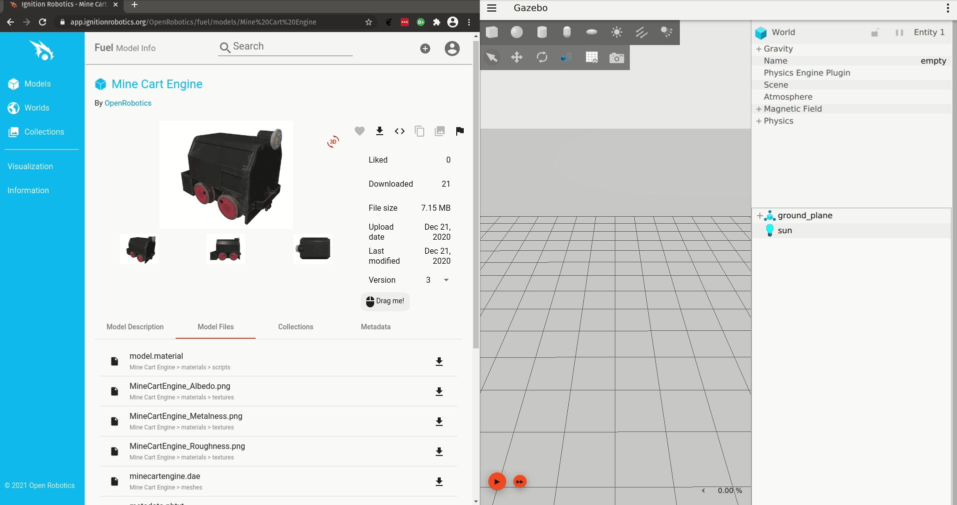 Model Insertion from Fuel — Gazebo edifice documentation
